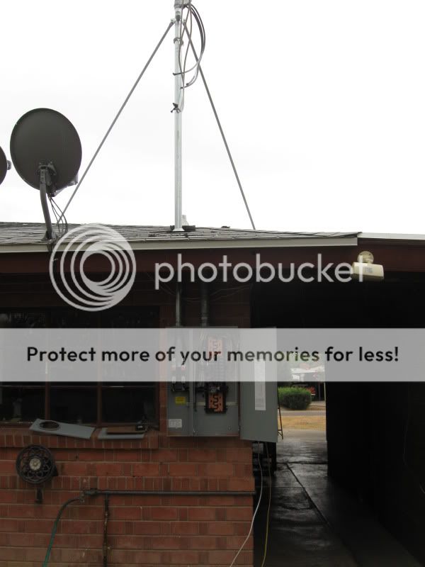 Here's how we back brace a tall riser/mast | Electrician Talk